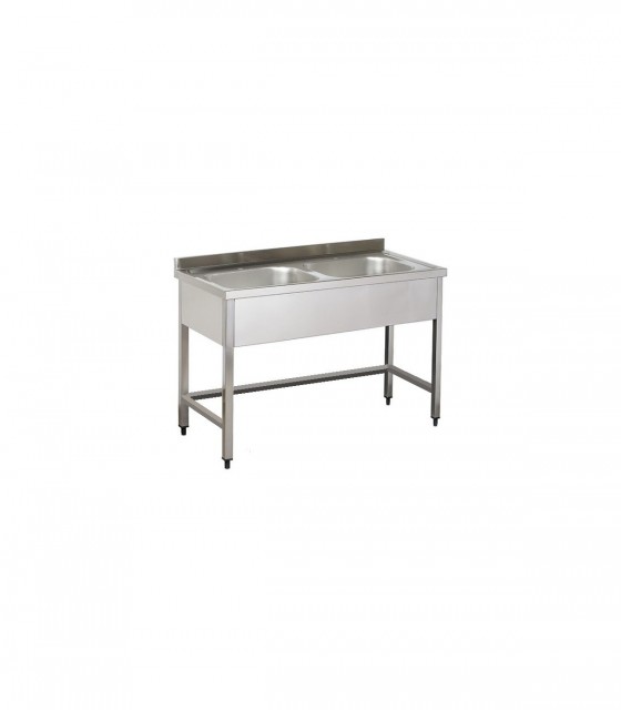 Spalator din inox cu 2 cuve - Mobilier din inox - Echipamente HORECA